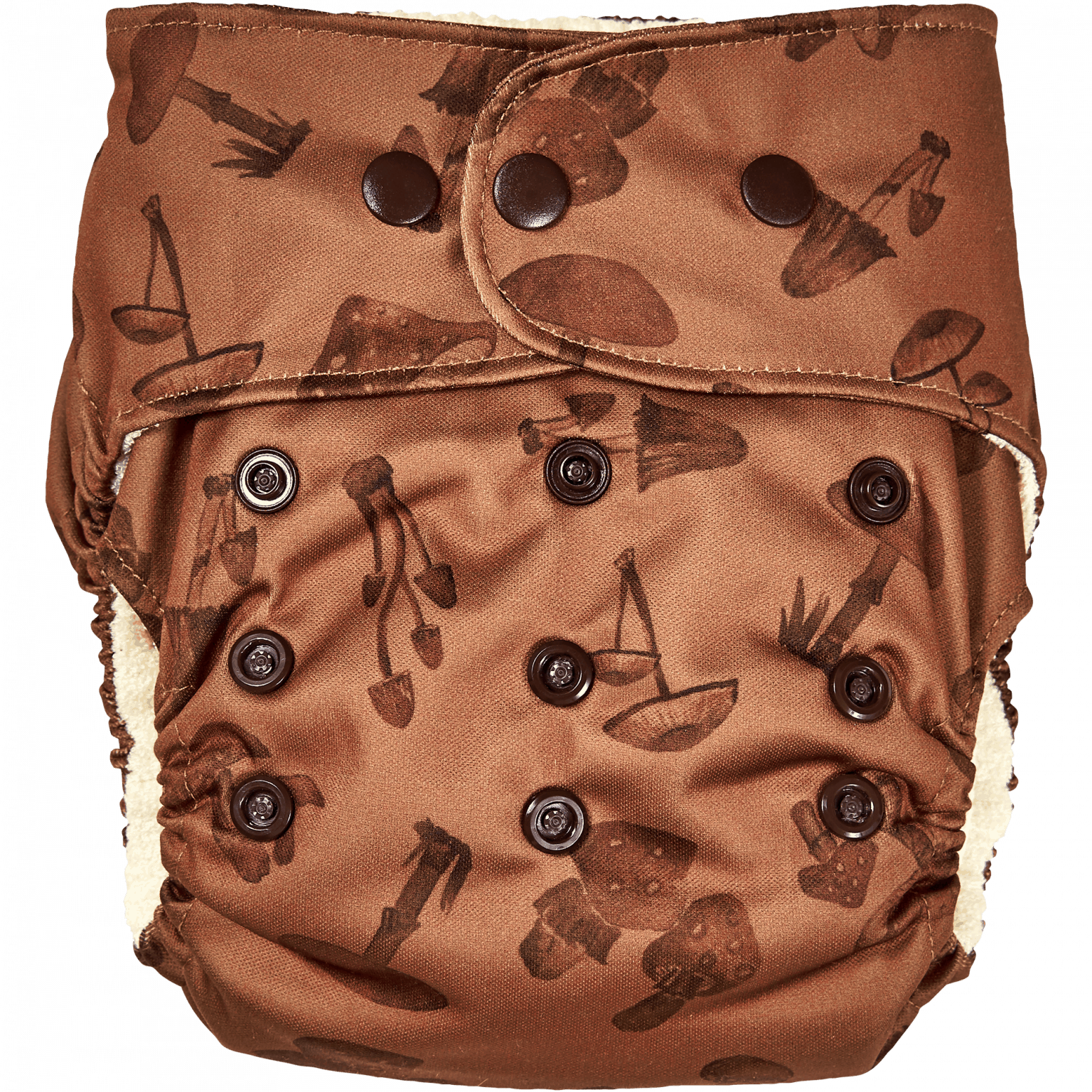 Natural Snap-In - Mushrooms - AIO Cloth Diaper In Organic Cotton | Elskbar