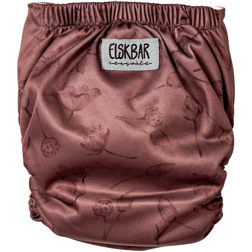 Natural Snap-In - Lotus - AIO Cloth Diaper In Unisex Prints | Elskbar