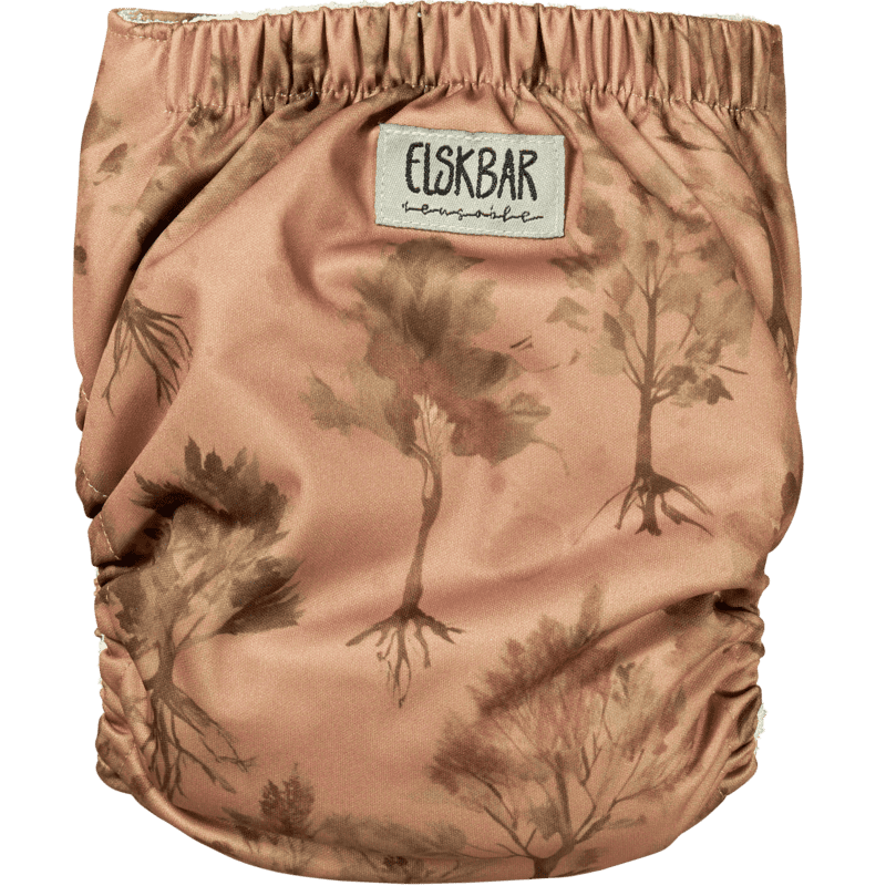 Natural Snap-In - Trees - AIO Cloth Diaper In Organic Cotton | Elskbar